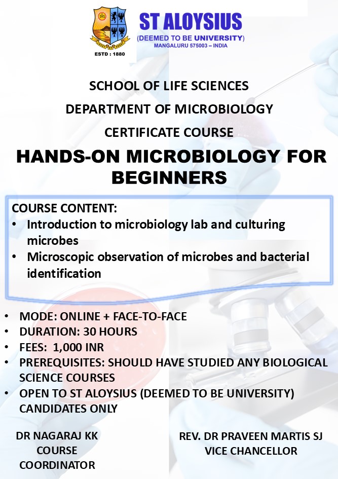 St Aloysius (Deemed to be University) LMS | HANDS-ON MICROBIOLOGY FOR ...